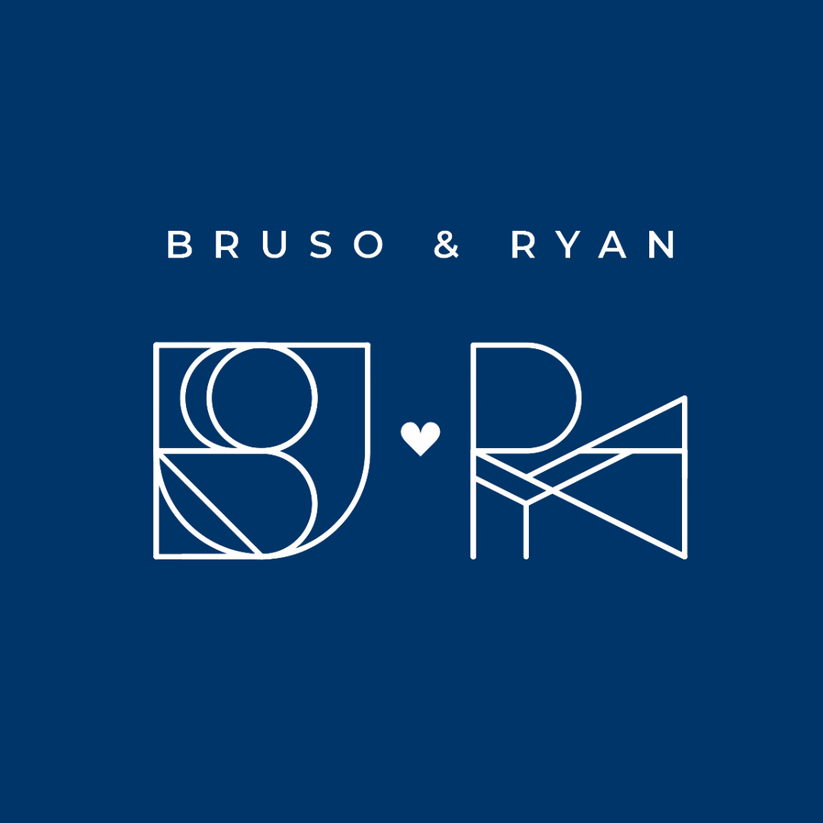 Custom Monogram Name Logo Design for Couples – Peaché Studio