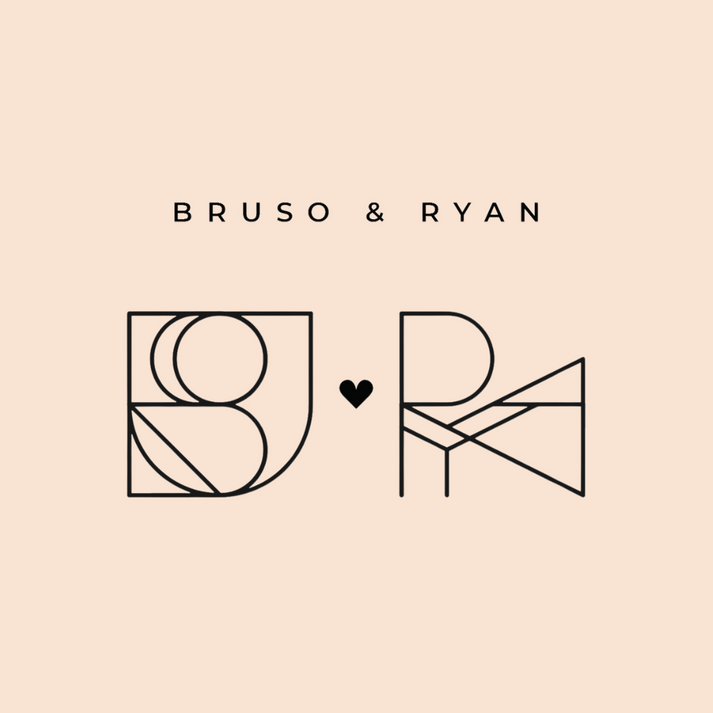 Custom Monogram Name Logo Design for Couples – Peaché Studio