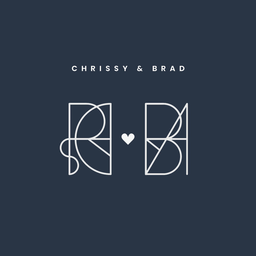 Custom Monogram Name Logo Design for Couples – Peaché Studio