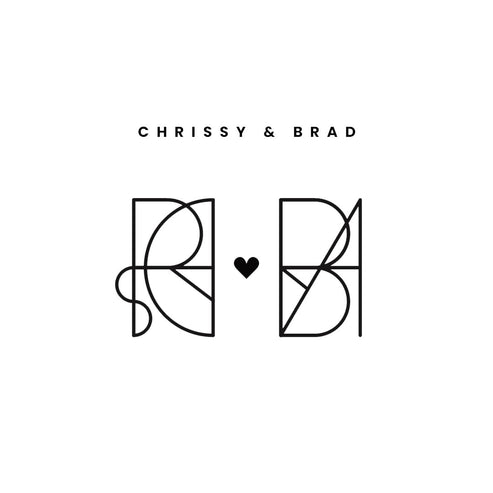 Custom Monogram Name Logo Design for Couples – Peaché Studio