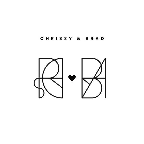 Custom Monogram Name Logo Design for Couples – Peaché Studio