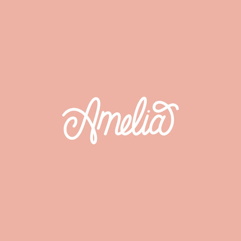Custom Cursive Name Logo Design – Peaché Studio