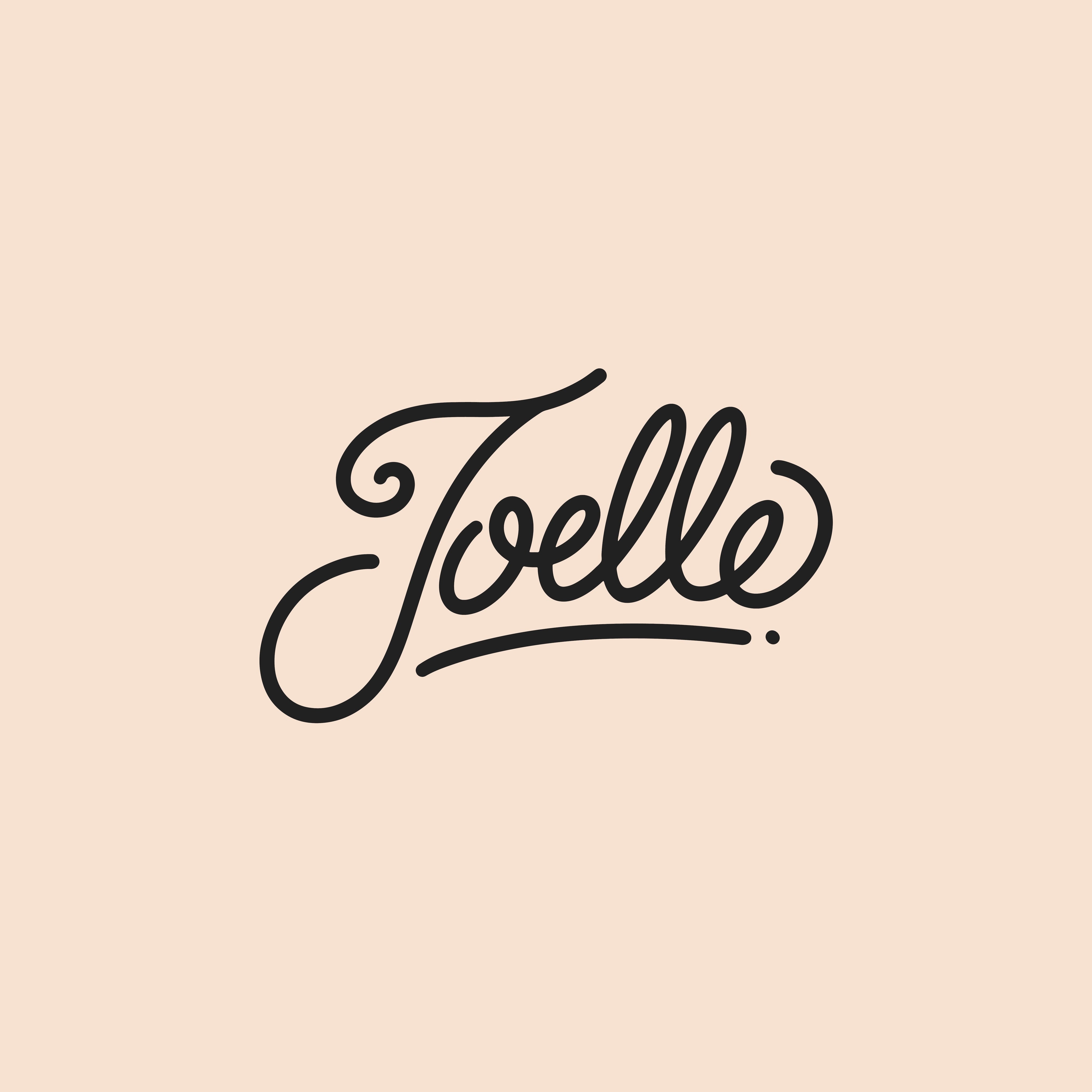 Custom Cursive Name Logo Design – Peaché Studio